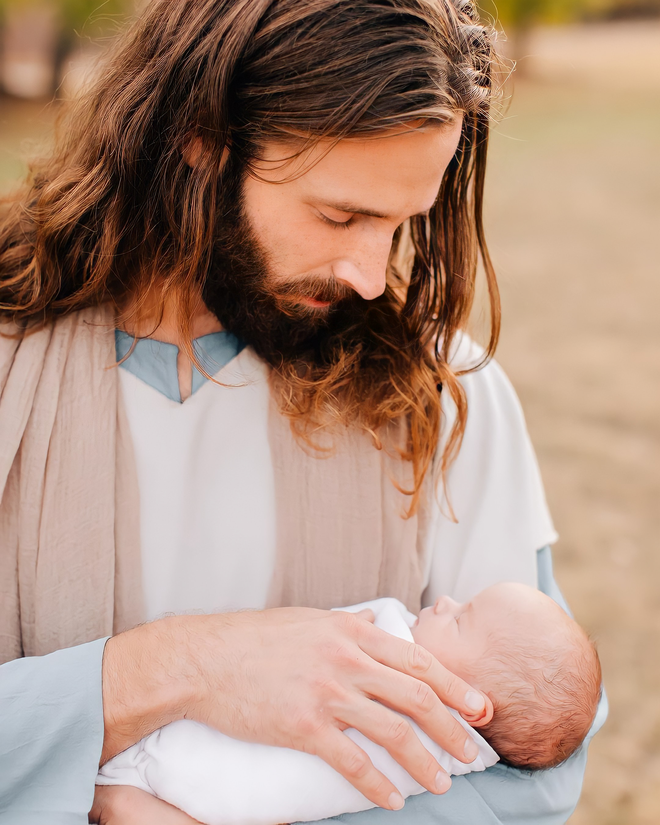 Jesus Carrying a Baby at Hand, Christ Jesus, Live Portrait HD – Nelson MCBS