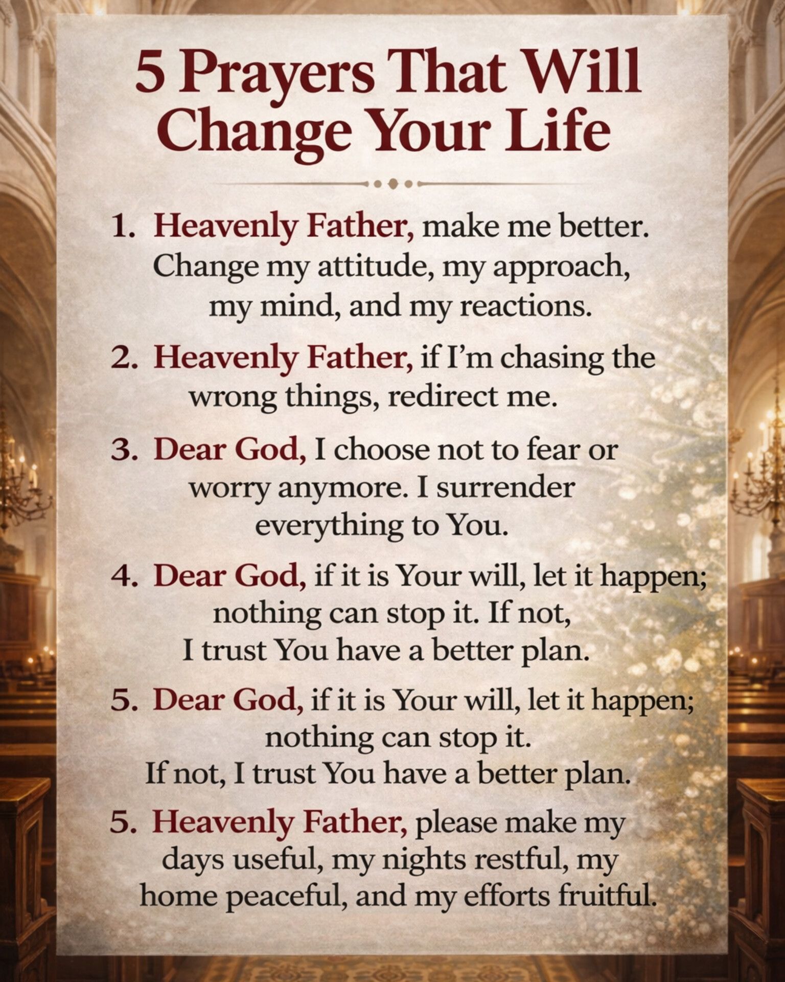 5 Prayers that will change your life – Nelson MCBS