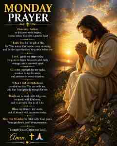 Monday Prayer – Nelson MCBS
